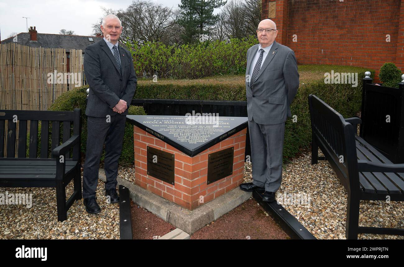 Bryn Hughes and Paul Bone (right), the fathers of murdered Pcs Nicola ...