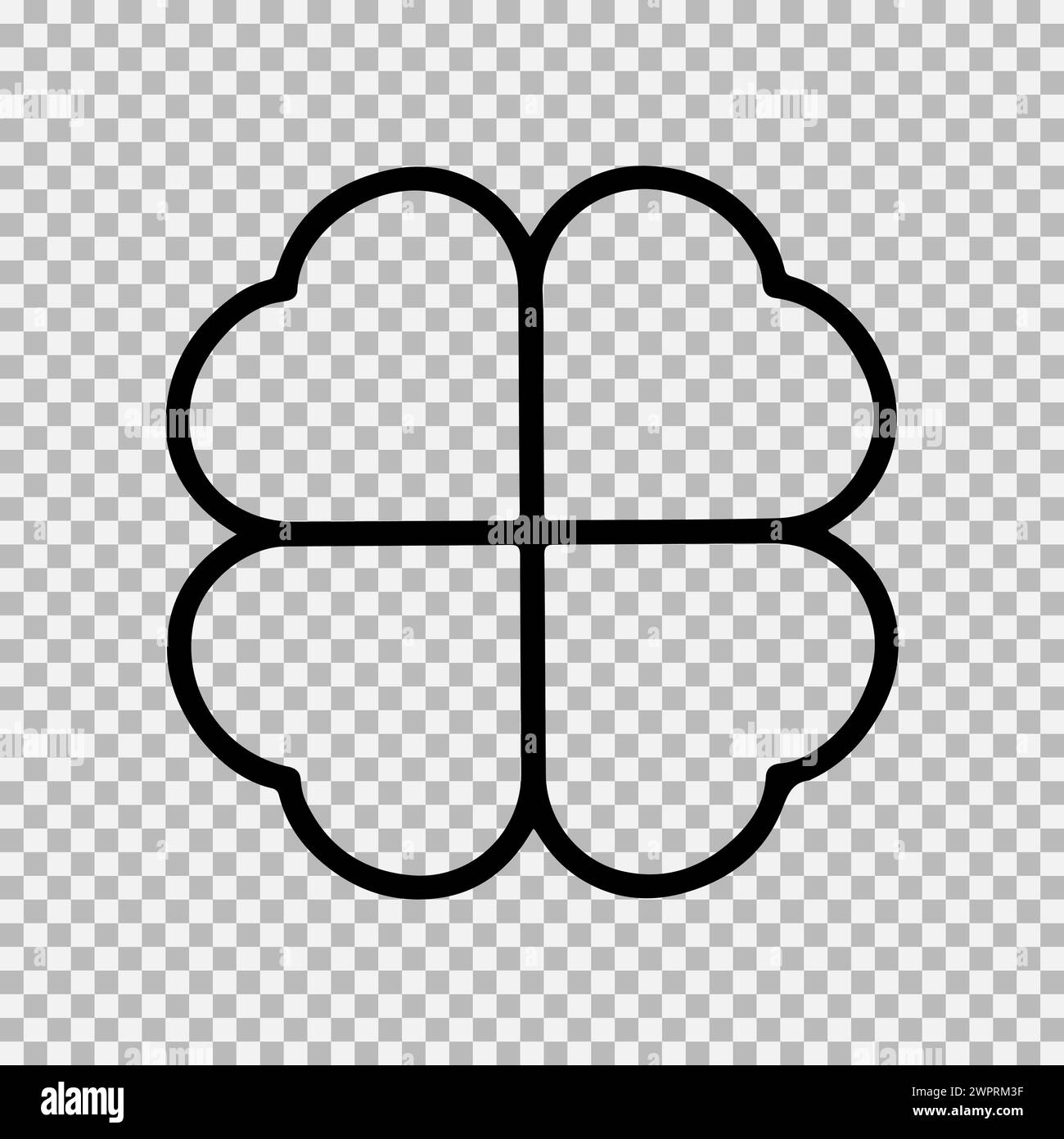 Green Shamrock clover vector icon. St Patrick day symbol, leprechaun ...