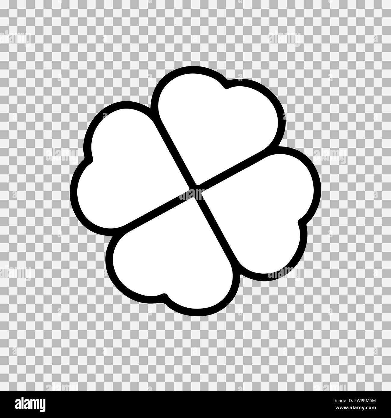 Green Shamrock clover vector icon. St Patrick day symbol, leprechaun ...