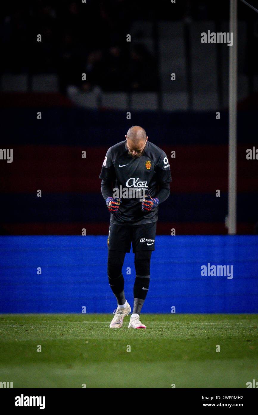 Barcelona, Spain. 08th Mar, 2024. Goalkeeper Pedrag Rajkovic (RCD ...