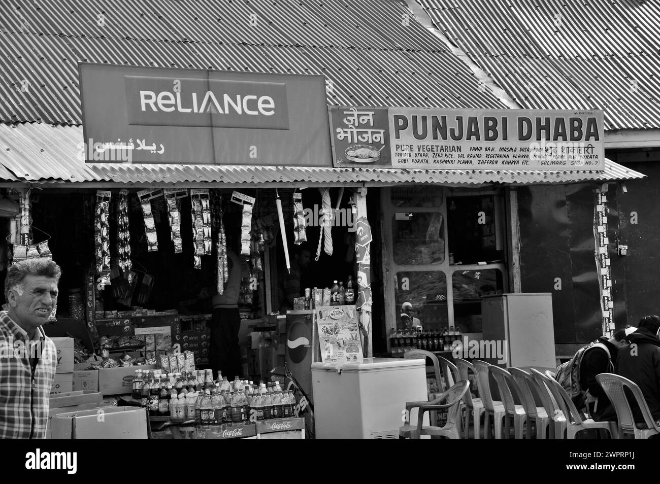 Indian dhaba Black and White Stock Photos & Images - Alamy
