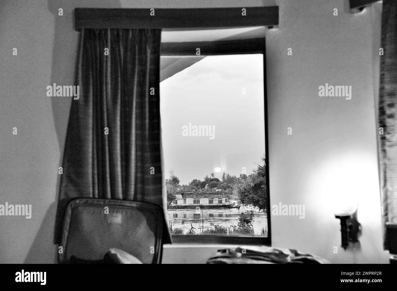 Hotel interiors background Black and White Stock Photos & Images - Alamy