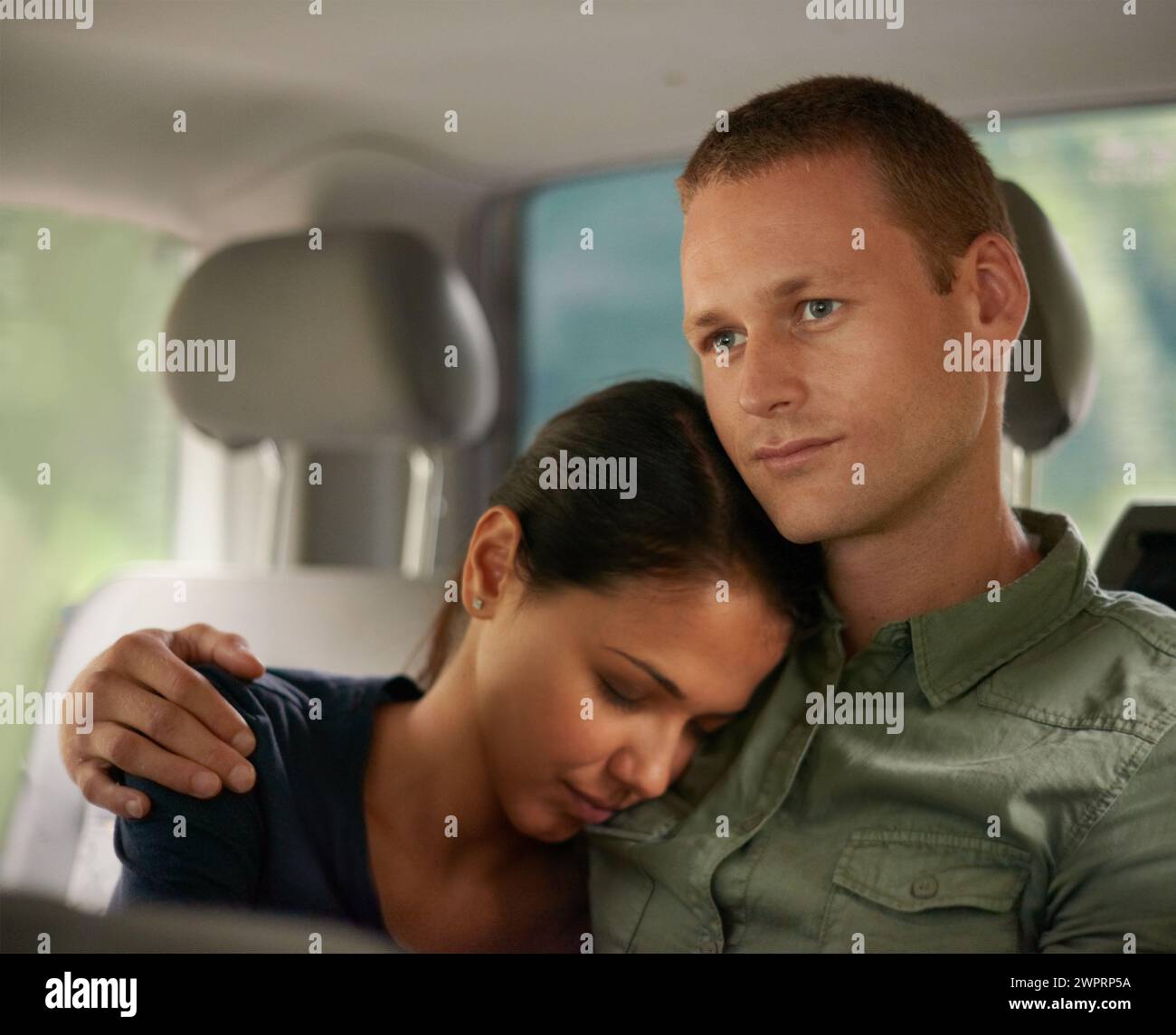 Sleeping in backseat of car hi-res stock photography and images - Alamy