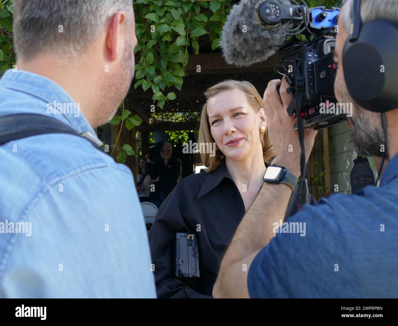 Los Angeles, USA. 08th Mar, 2024. Sandra Hüller gives an interview at ...