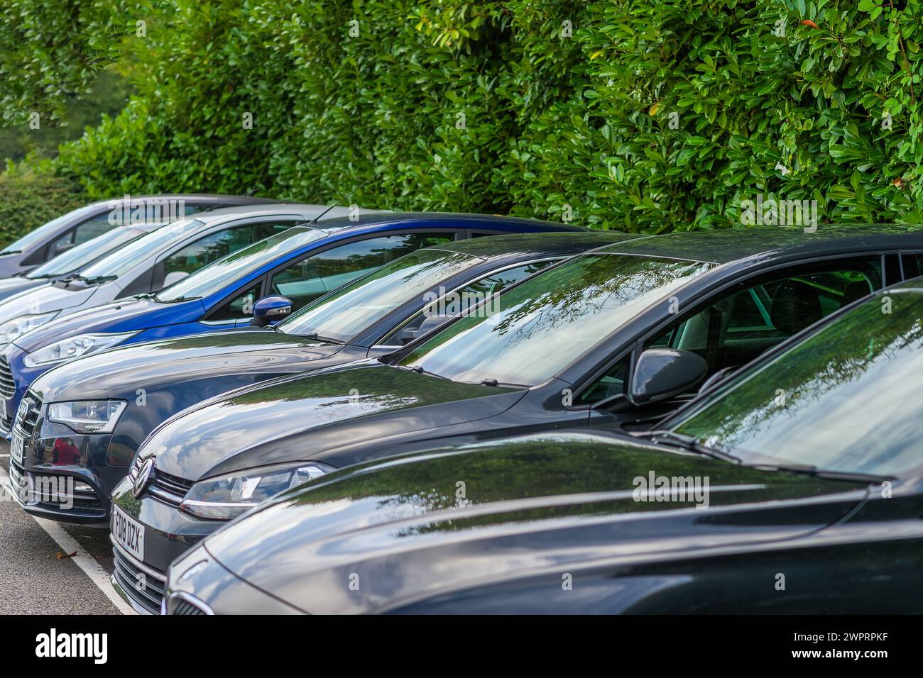 car park solihull train station west midlands england uk upmarket cars ...