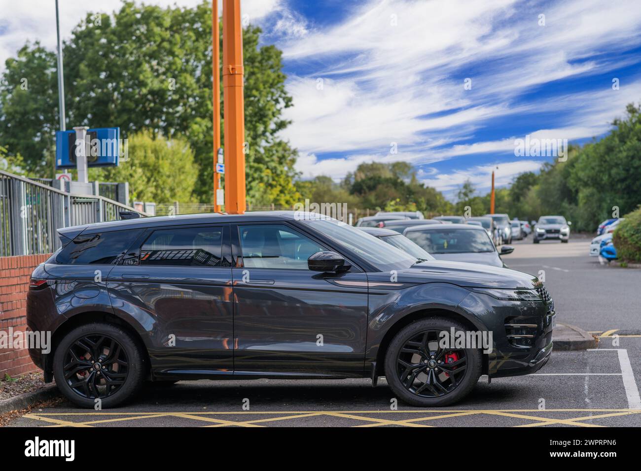 car park solihull train station west midlands england uk upmarket cars ...
