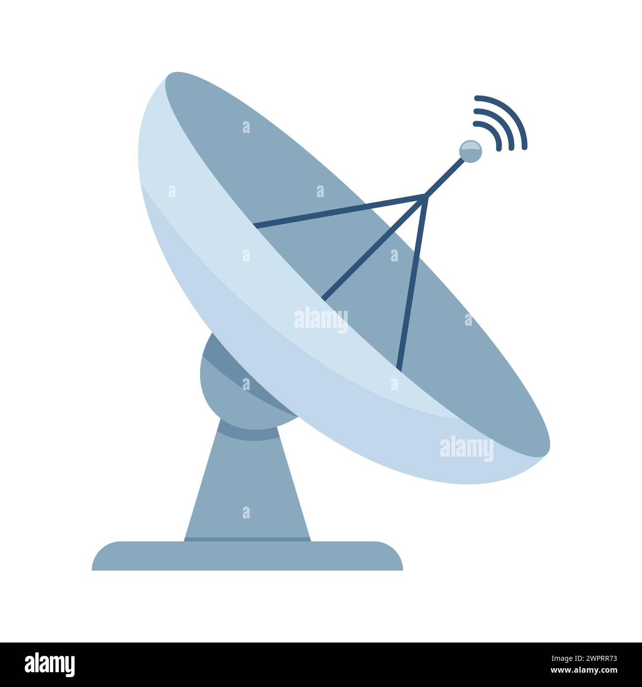 Satellite dish to receive signals for television, radio, internet ...