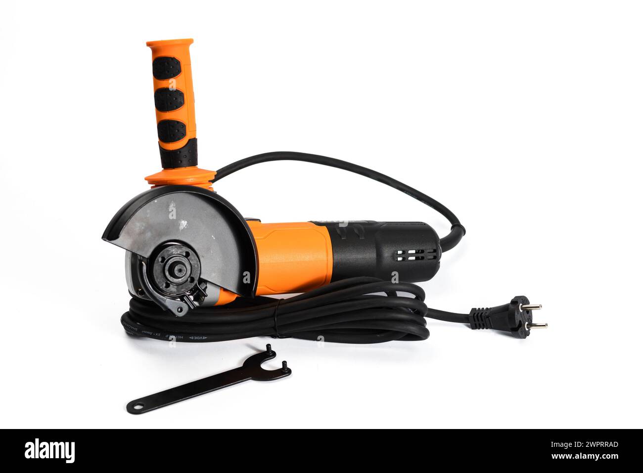 Electric radial cutting disc machine on white background Stock Photo ...