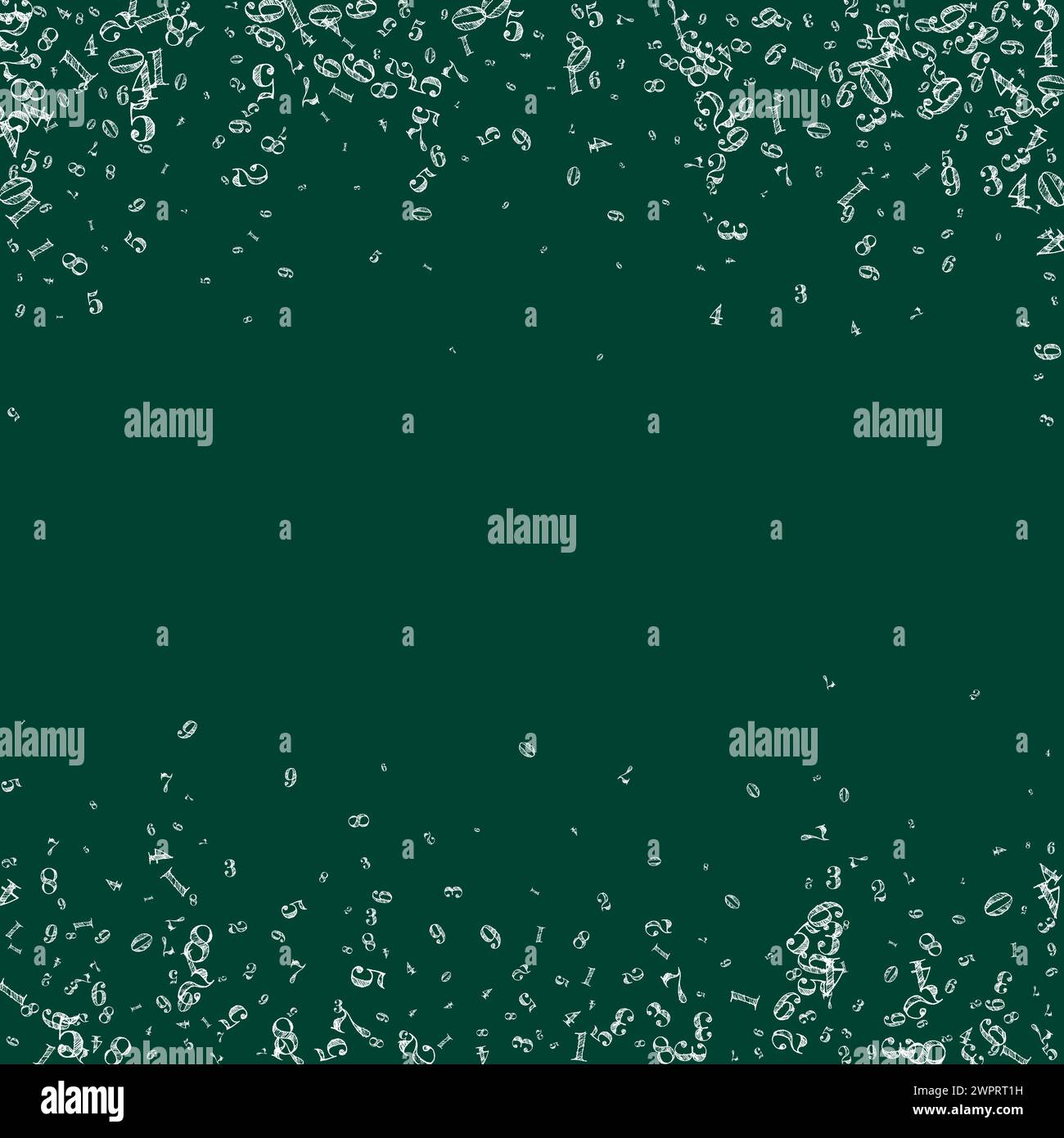 Flying digits and numbers. School math notebook cover. Back to school ...