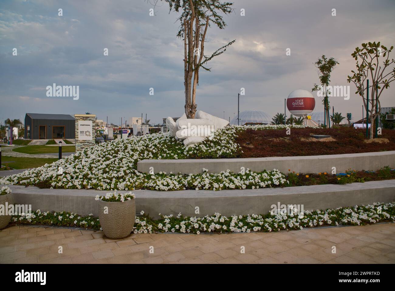 Qatar expo 2023 in Al Bidda park-Rumaila Doha, Qatar sunset shot Stock ...