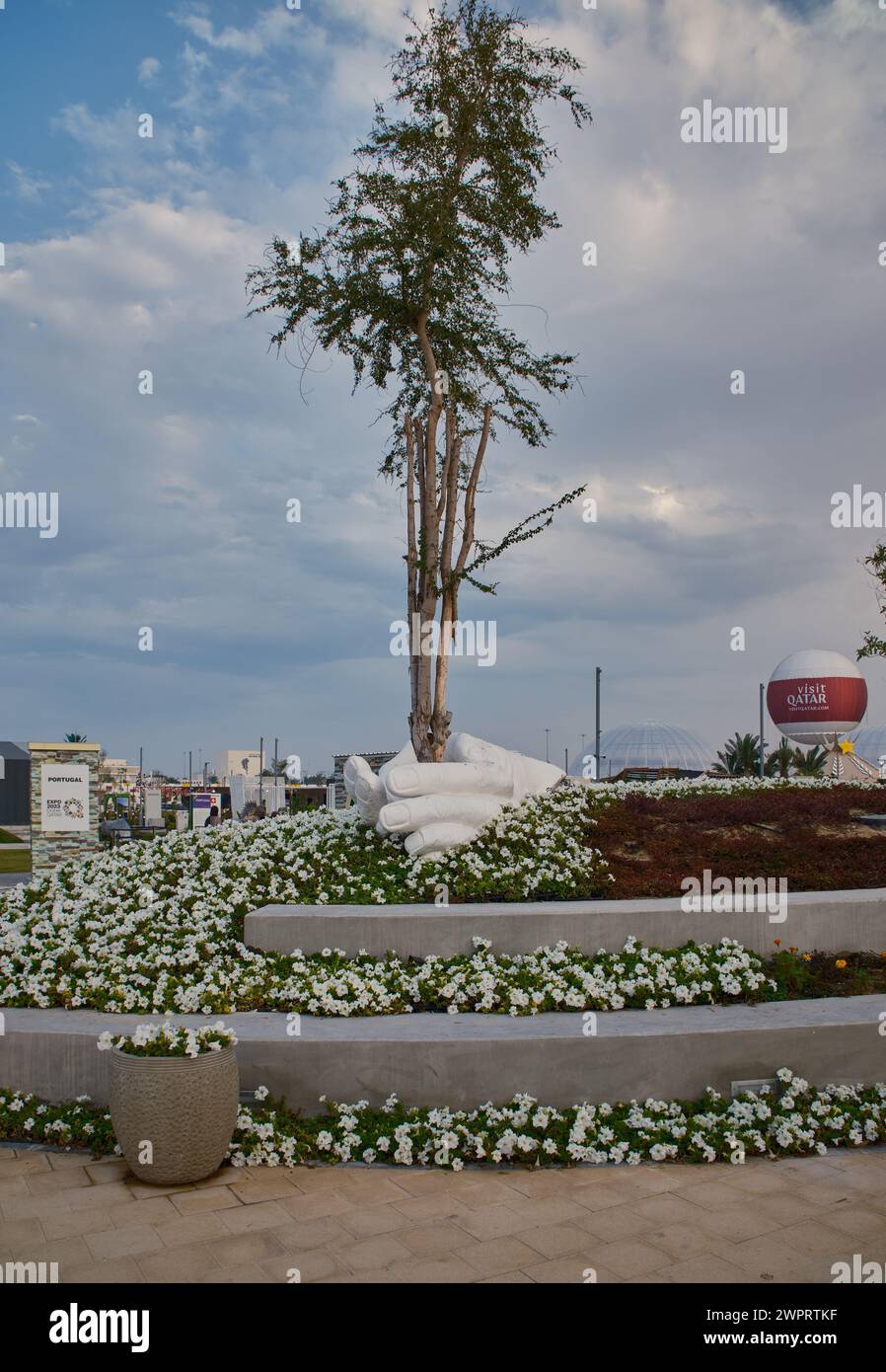 Qatar expo 2023 in Al Bidda park-Rumaila Doha, Qatar sunset shot Stock ...