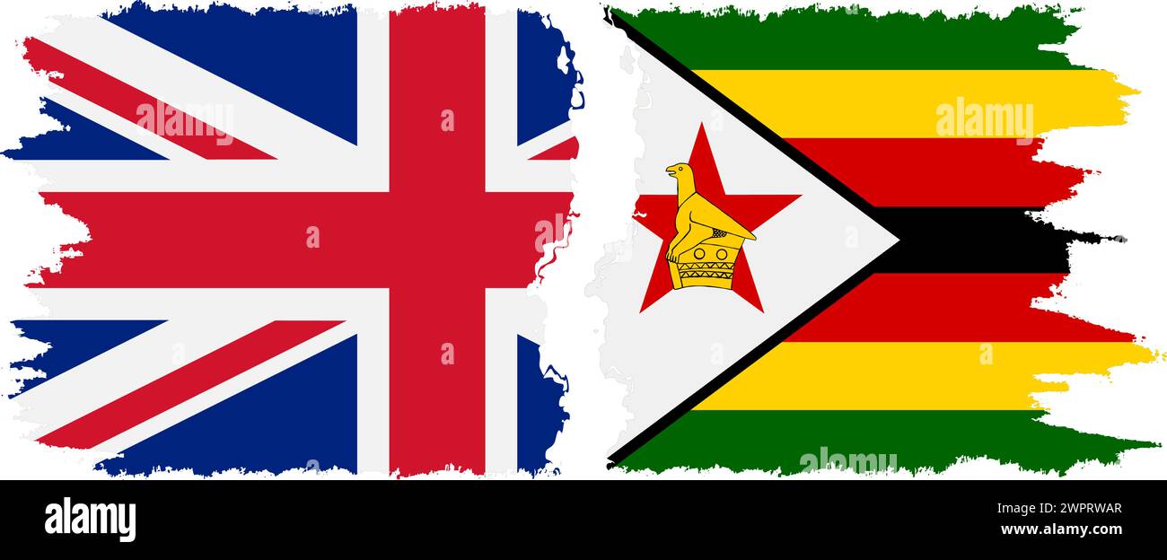 Zimbabwe with united kingdom flags hi-res stock photography and images ...