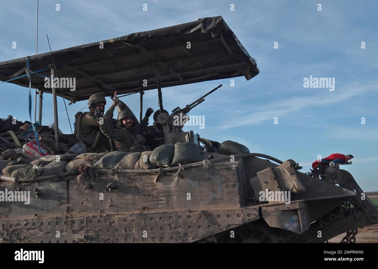 Israeli military armored vehicles return from central Gaza amid ...