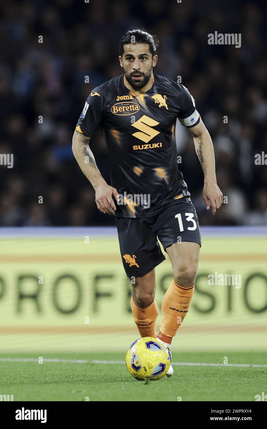 Naples, Italy. 08th Mar, 2024. Torino's Swiss defender Ricardo ...