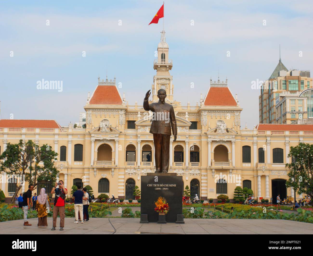 Ho Chi Minh Statue and City Hall Ho Chi Minh City Vietnam TV000596 ...