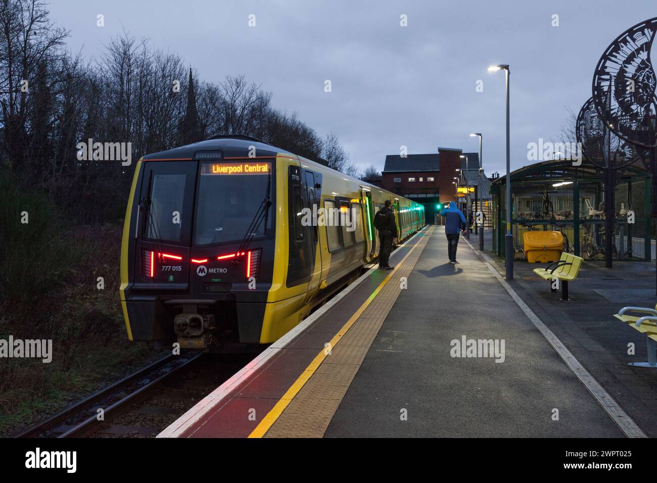 Merseyrail Stadler class 777 electric train 777015 at Birkenhead Park ...