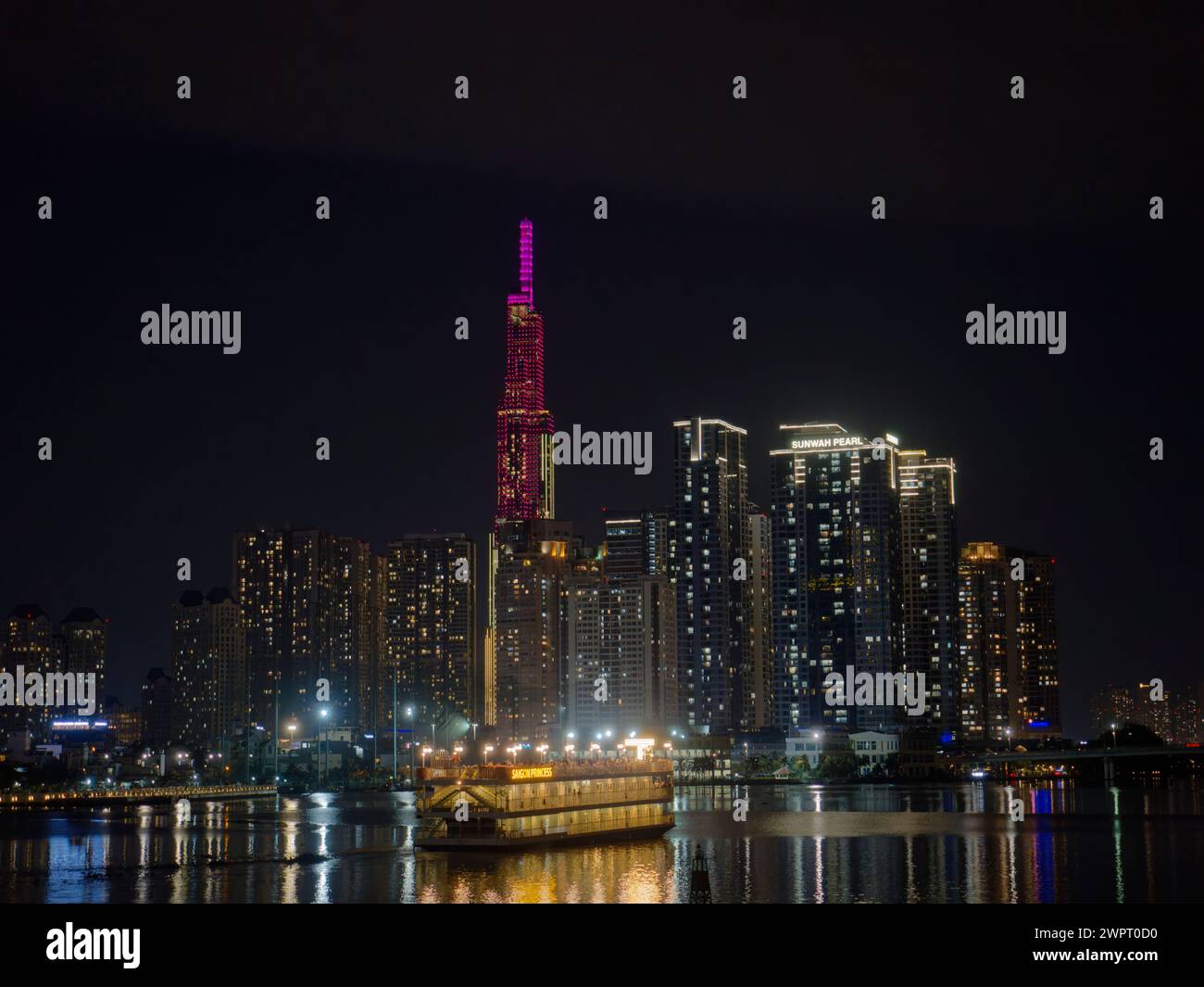 Landmark 81 building at night Ho Chi Minh City Vietnam TV000636 Stock ...
