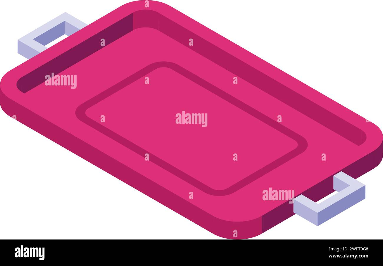 Meal tray icon isometric vector. Menu kitchen platter. Serving lunch ...