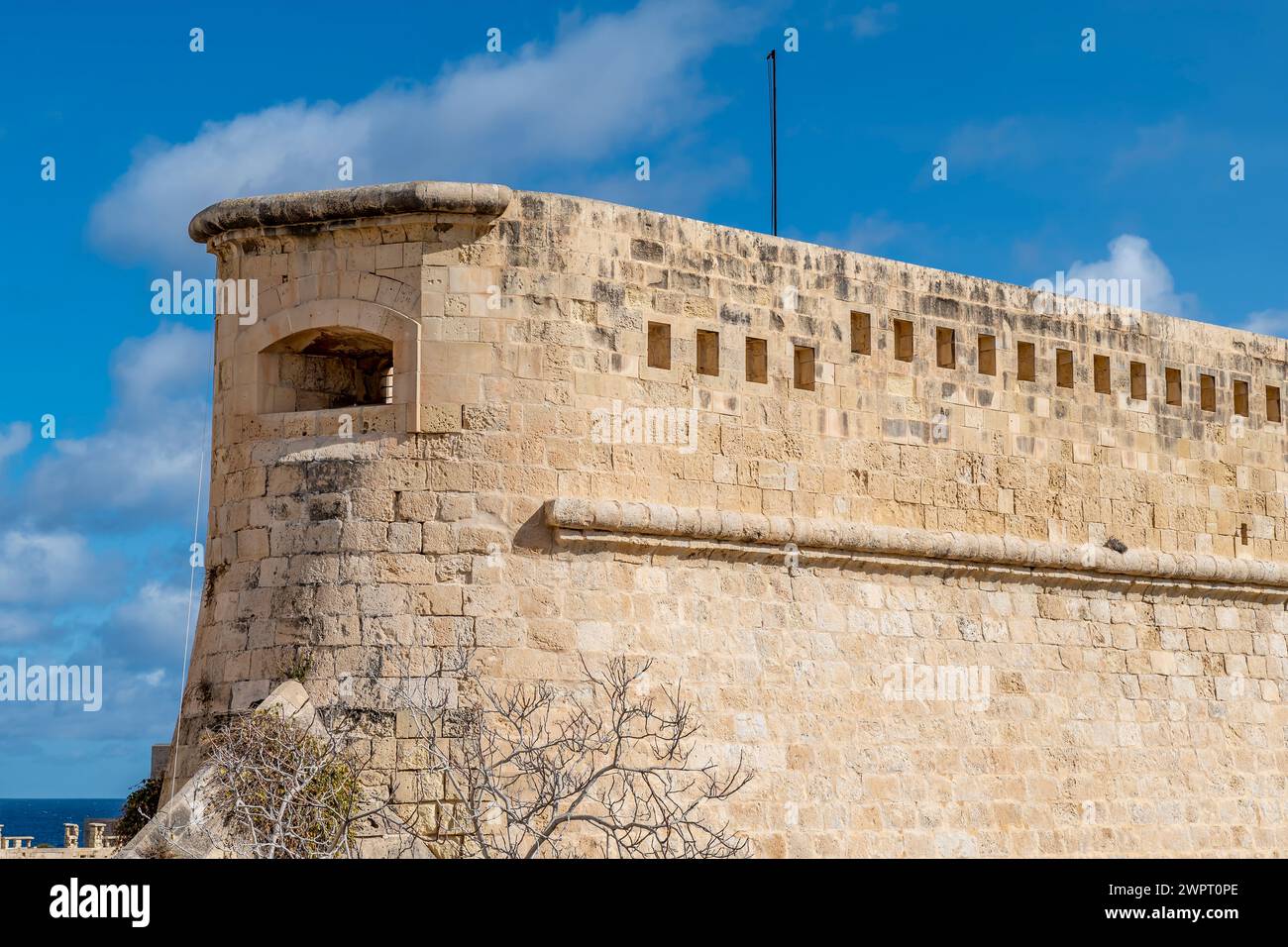 A detail of the imposing St. Elmo Fort, Valletta, Malta Stock Photo - Alamy