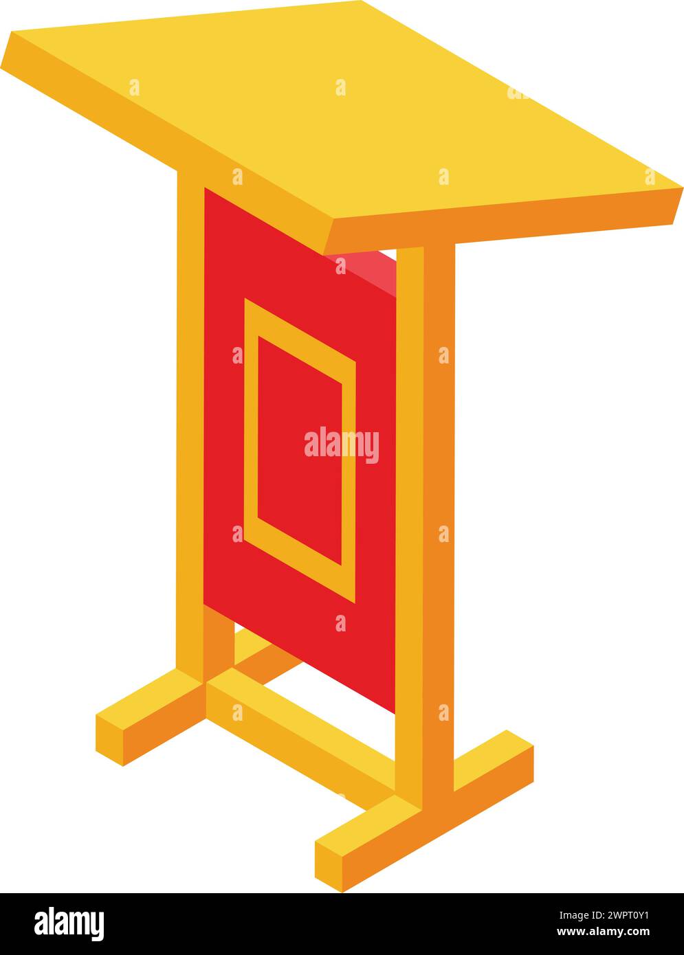 Speaker tribune icon isometric vector. Speech orator podium. Ceremonial ...