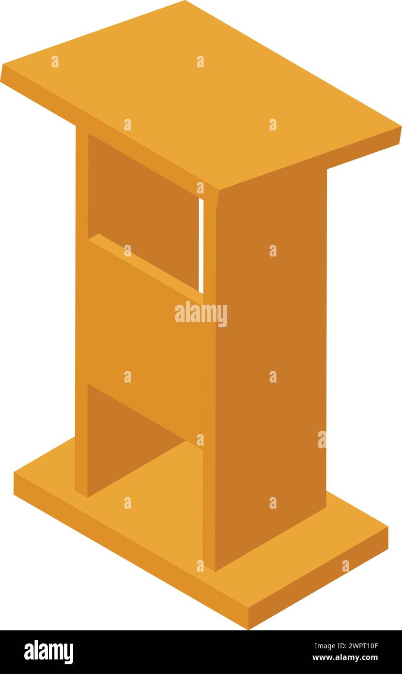 Debate tribune icon isometric vector. Public presentation rostrum ...