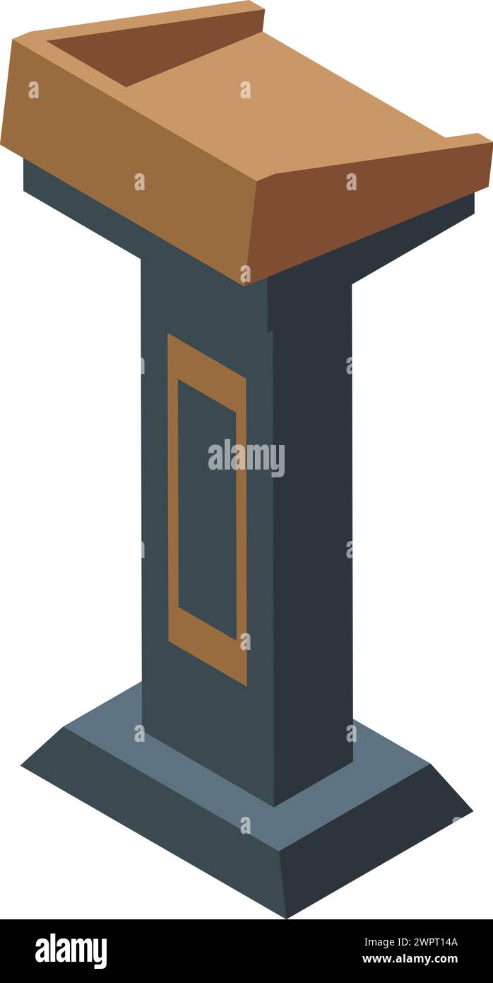 Election campaign tribune icon isometric vector. Podium pulpit place ...