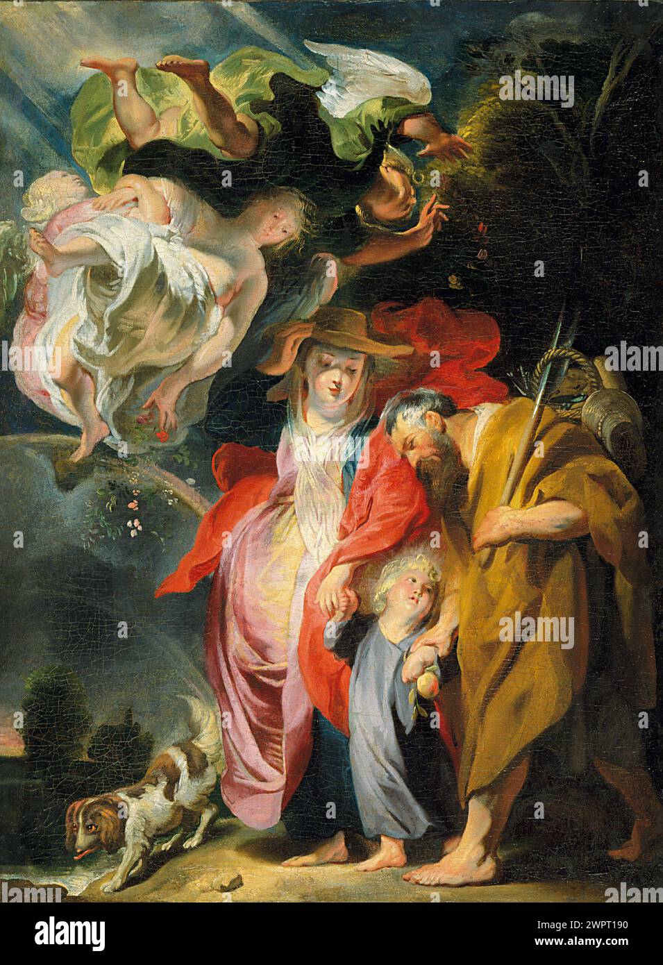 Jacob Jordaens (1593-1678) - Return of the Holy Family from Egy Stock ...