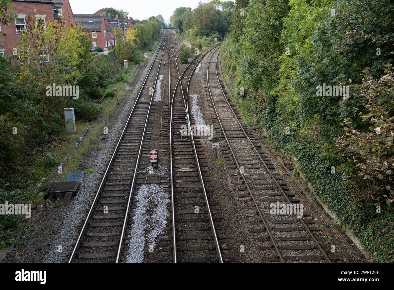 Overview of the train tracks Stock Photo - Alamy