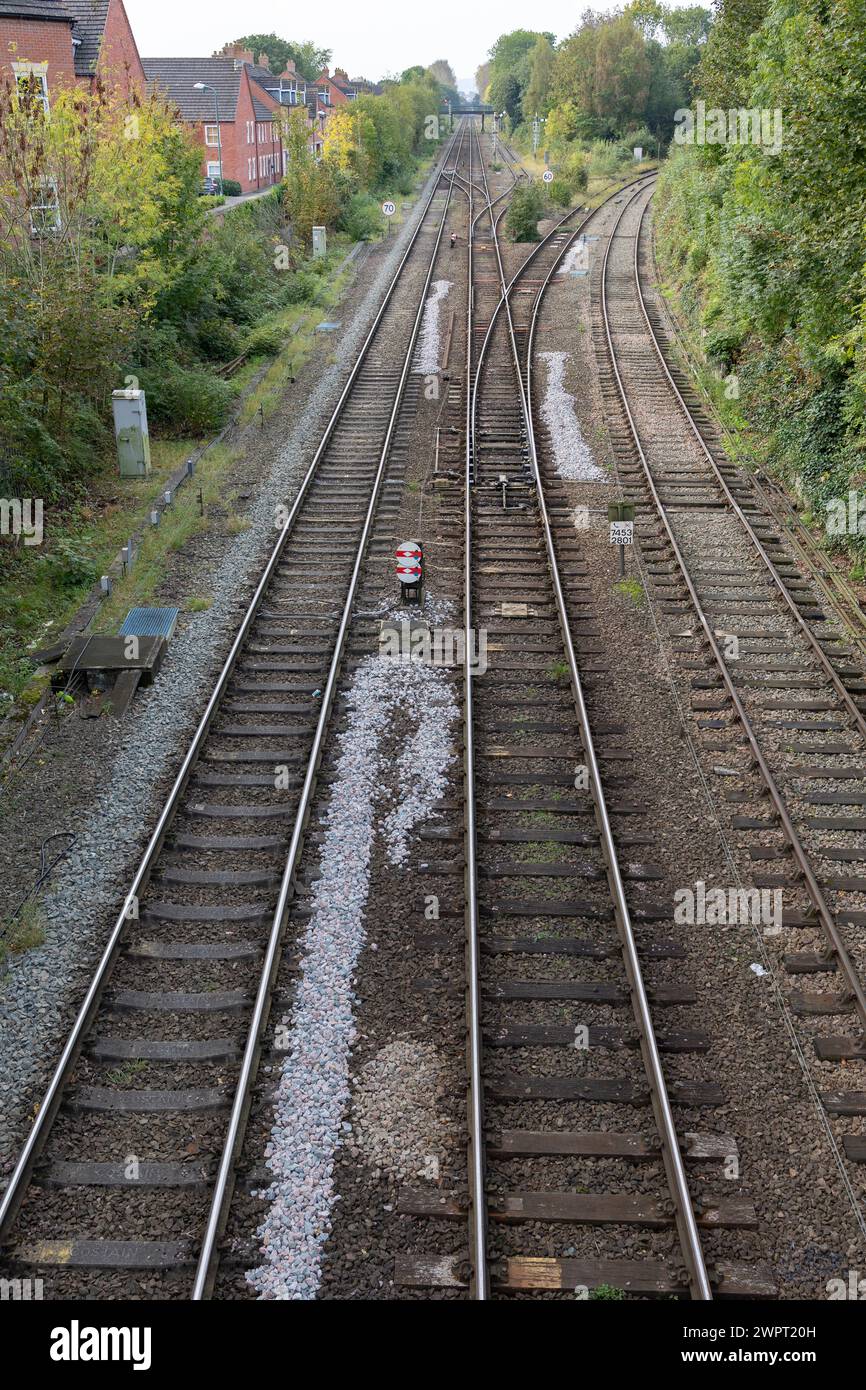 Overview of the train tracks Stock Photo - Alamy