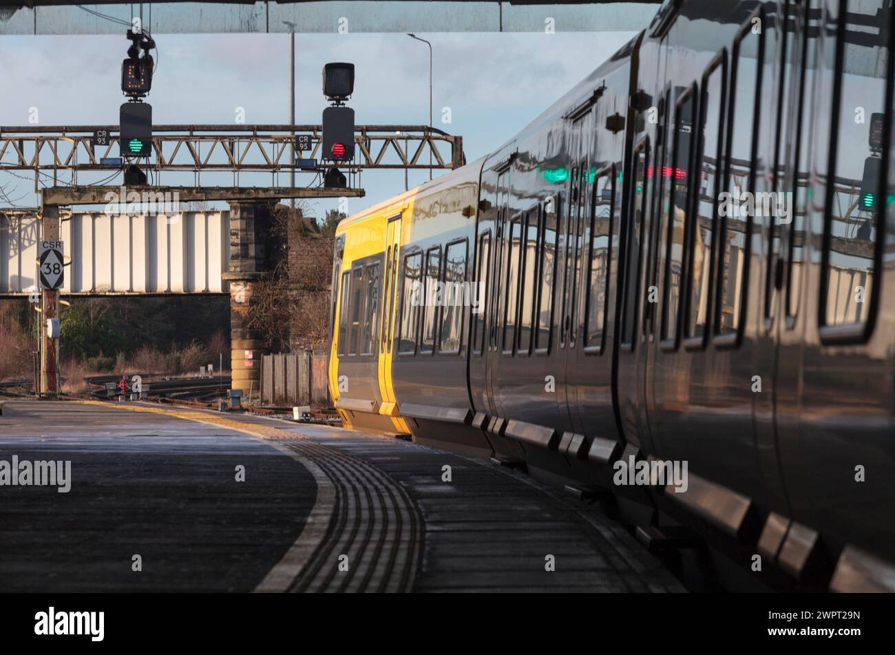 Merseyrail Stadler class 777 3rd rail electric train 777006 waiting at ...
