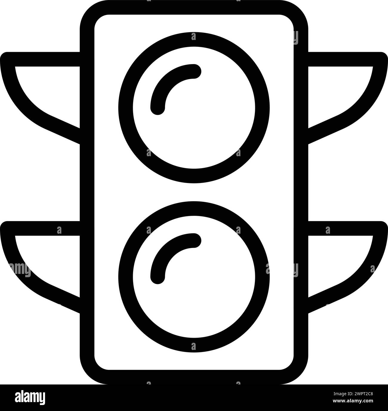 Road navigation streetlight icon outline vector. Traffic control ...
