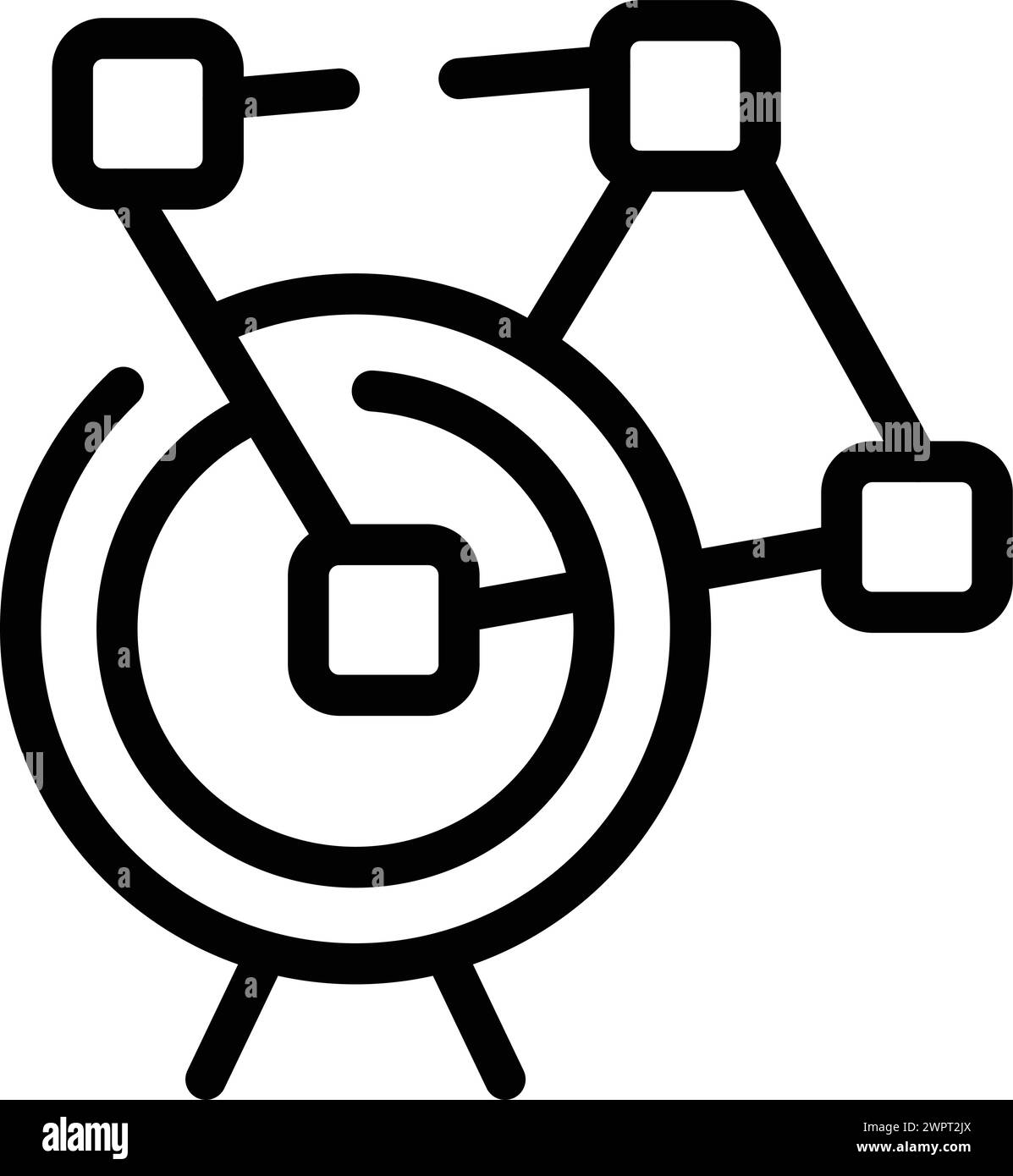 Traffic infrastructure oversight icon outline vector. Network data ... Traffic infrastructure oversight icon outline vector. Network data ...