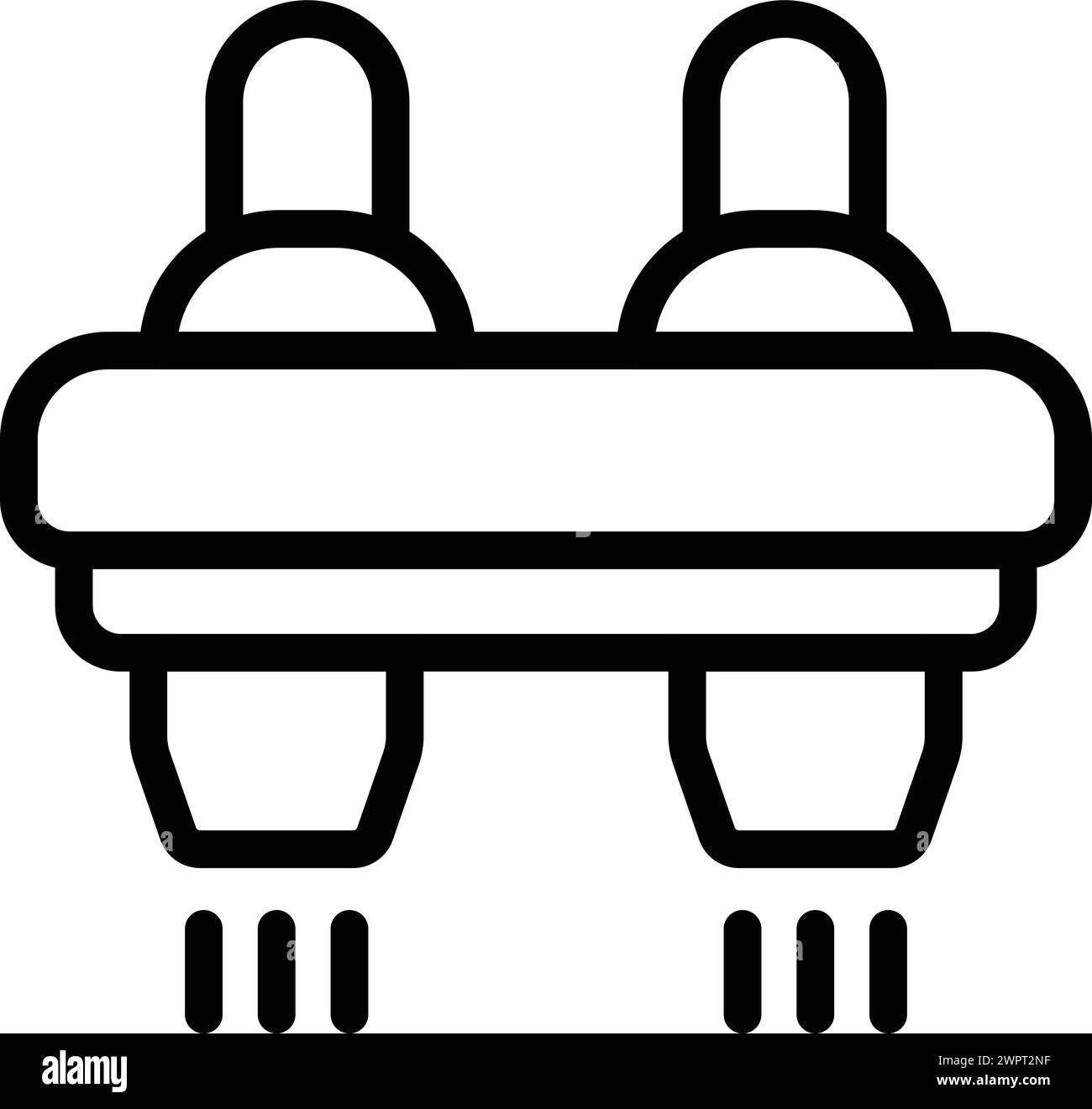 Water jet board icon outline vector. Fly water board. Acrobatic air ...