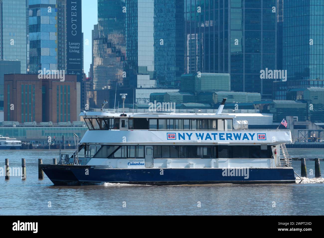 New York, United States. 08th Mar, 2024. A New York Waterway ferry ...