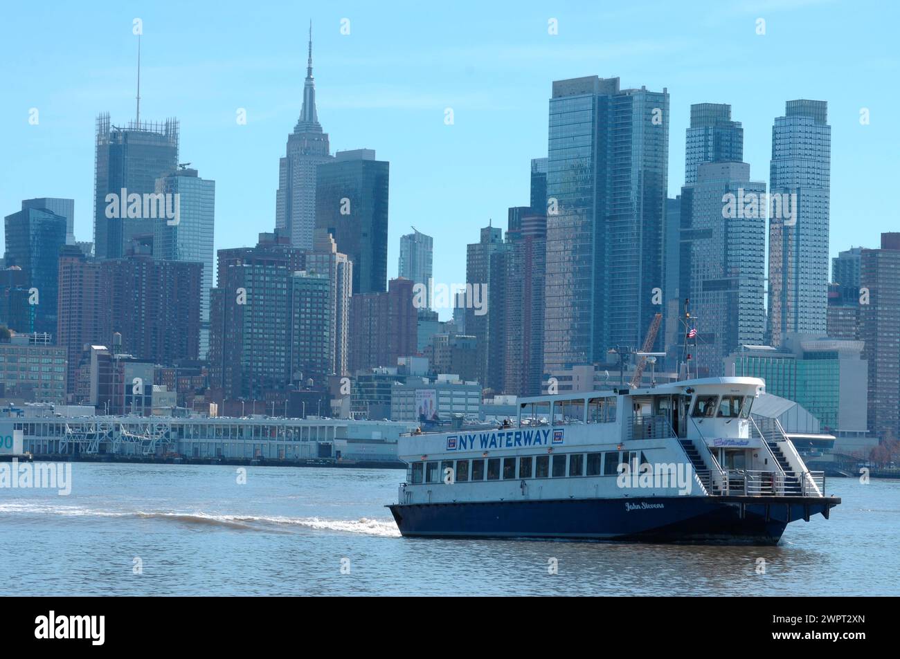 New York, United States. 08th Mar, 2024. A New York Waterway ferry ...