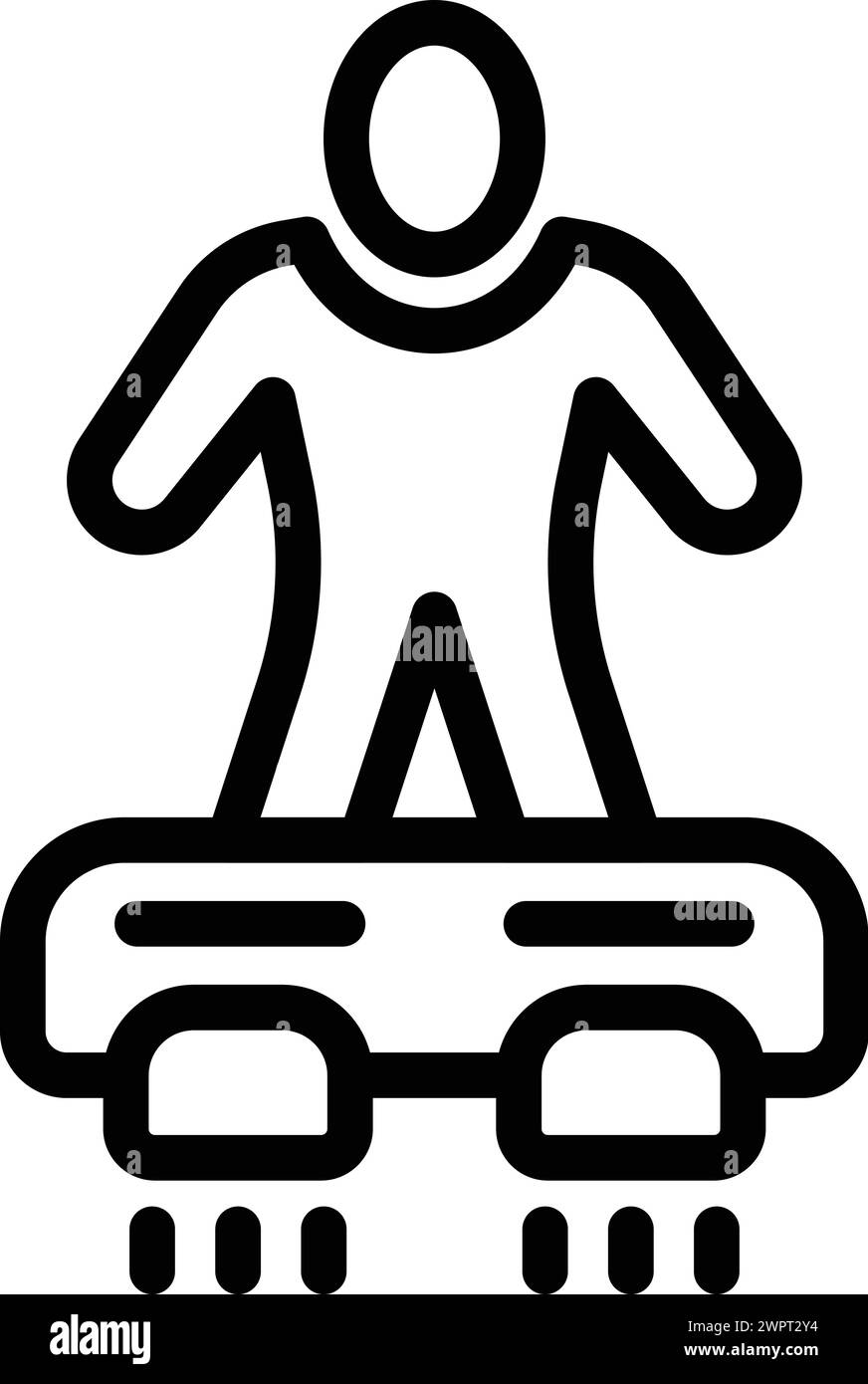 Aquatic flying board icon outline vector. Extreme watersport glide ...