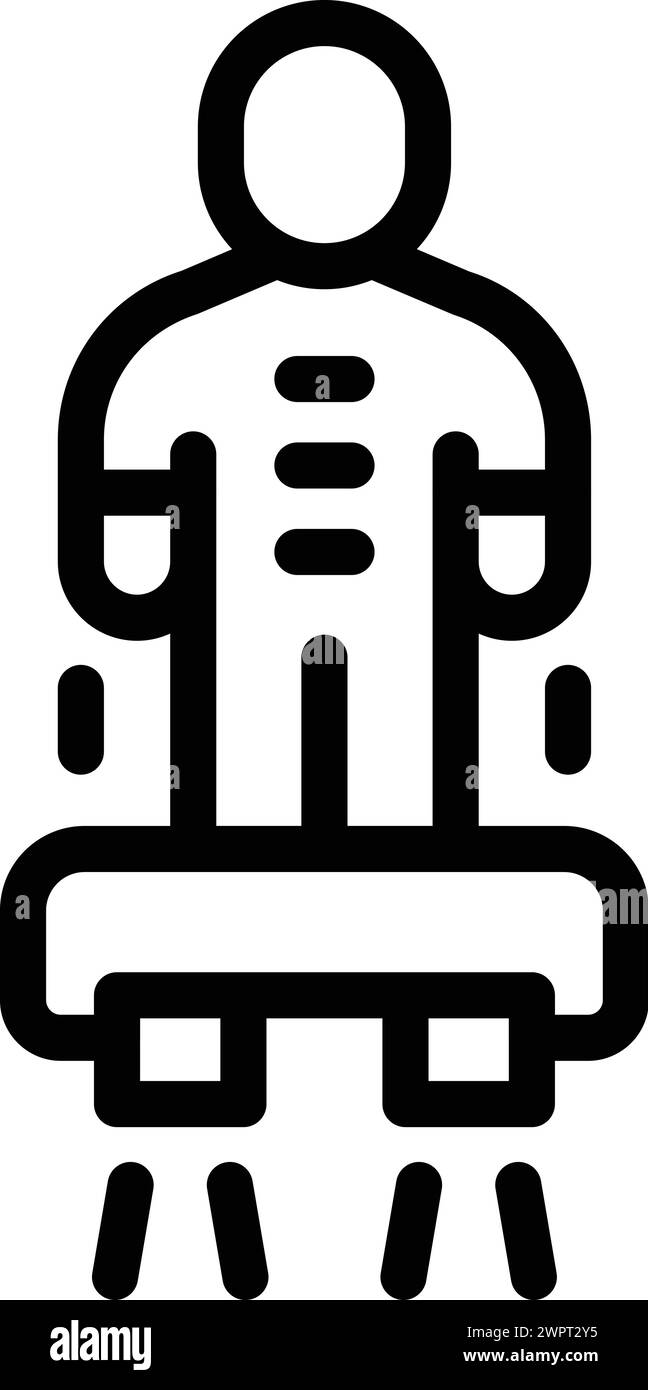 Water rocket board icon outline vector. Jetpack hobby apparatus ...