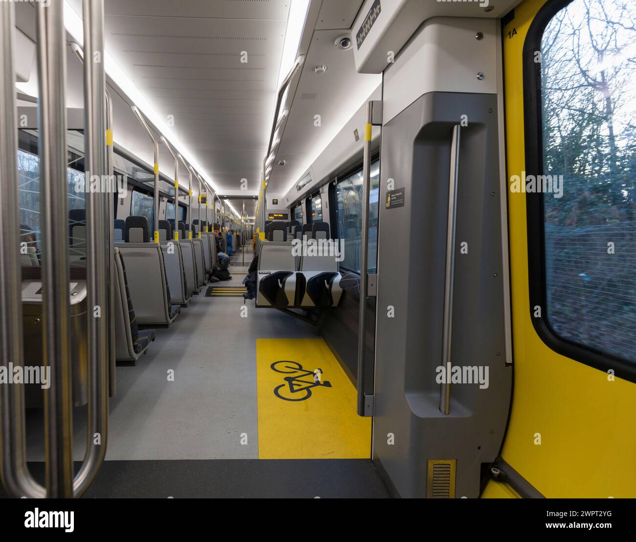 Interior of a Stadler built class 777 Merseyrail electric train Stock ...