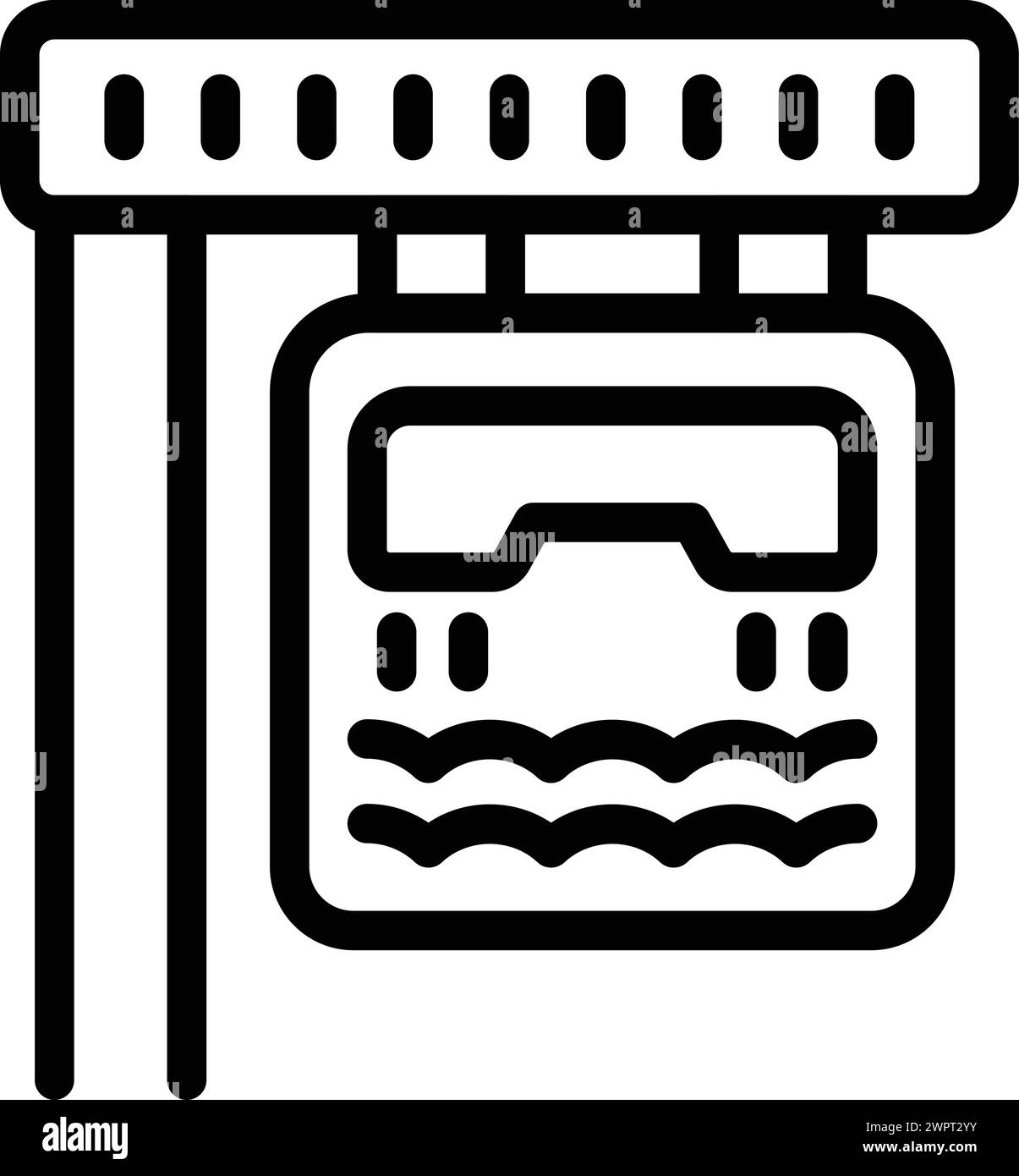 Flying board activity service icon outline vector. Rent beach ...