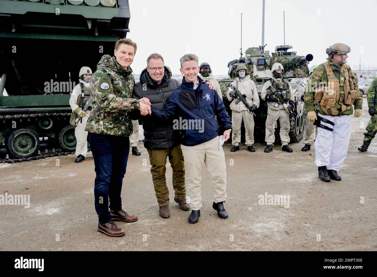 Kilpisjärvi, Finland 20240309.Finnish Defense Minister Antti Häkkänen ...