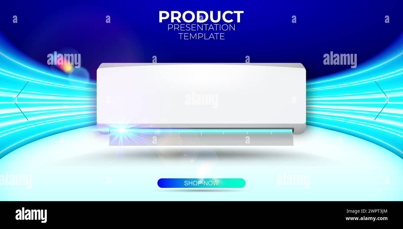 Air conditioner advertising banner. Climate temperature control system ...