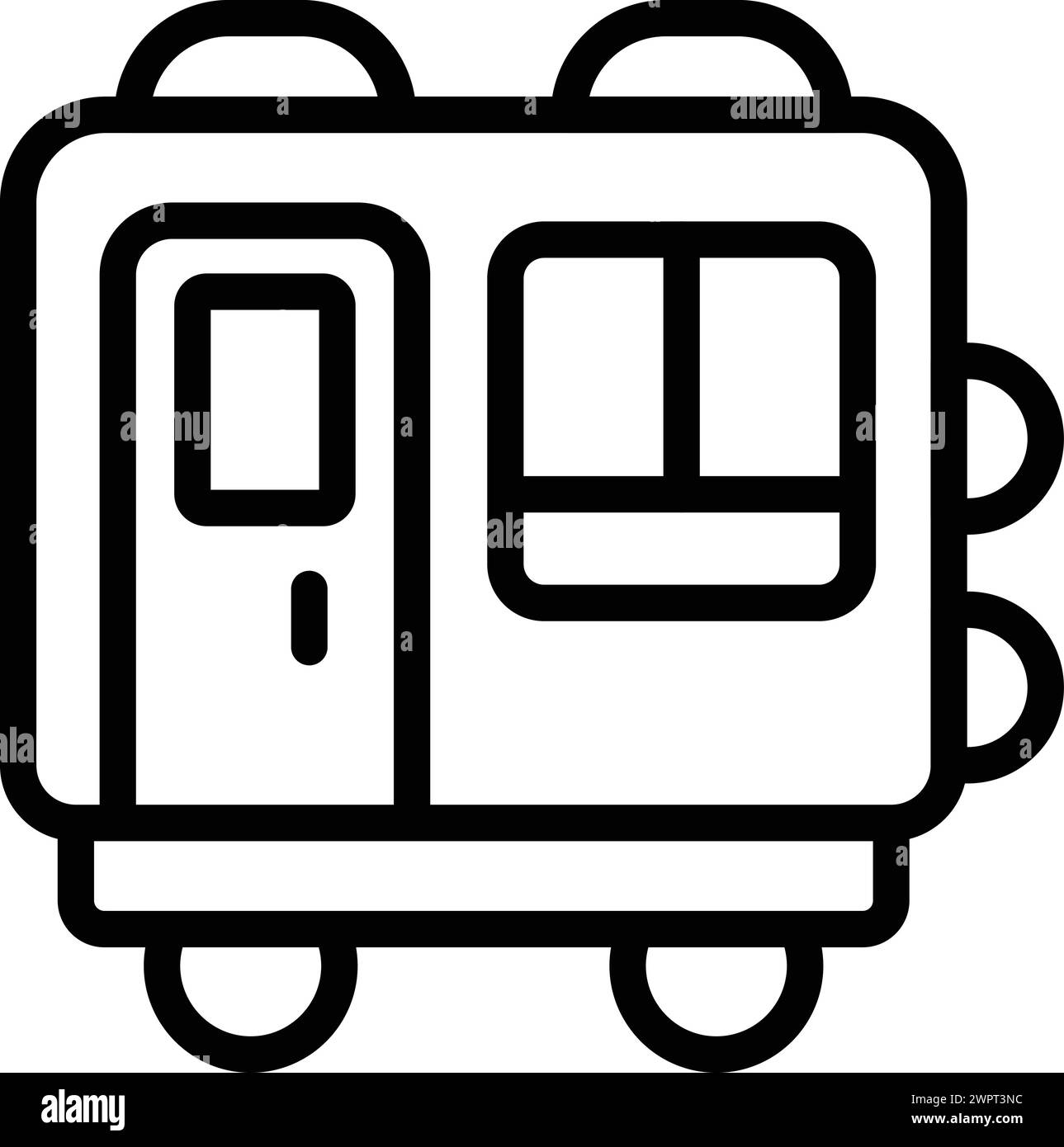 Rail transport freight wagon icon outline vector. Diesel boxcar ...