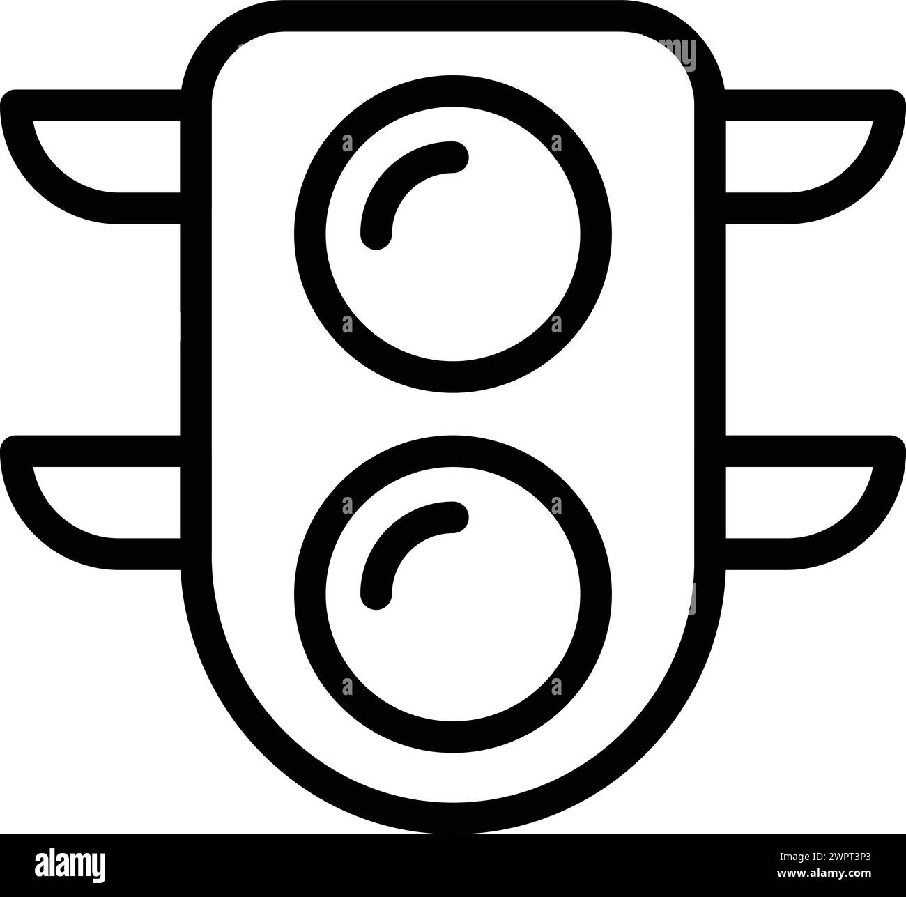 Railway traffic lights icon outline vector. Train transport control ...