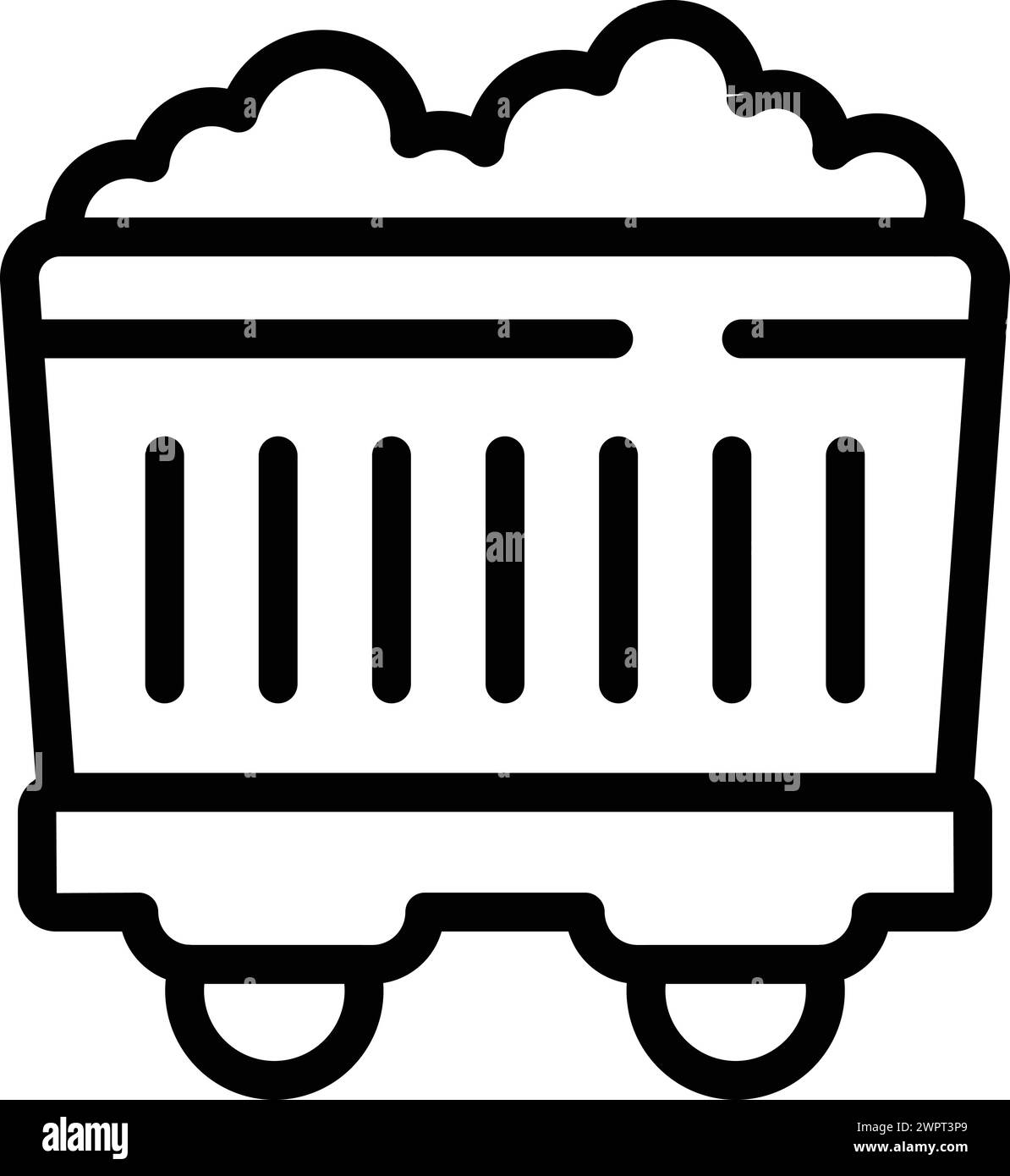 Transport freight wagon icon outline vector. Railway boxcar goods ...