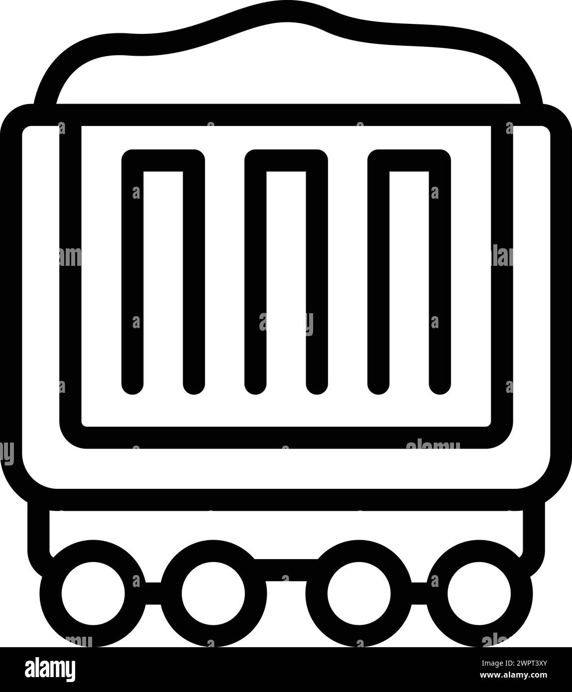Carrier railroad wagon icon outline vector. Boxcar transfer service ...