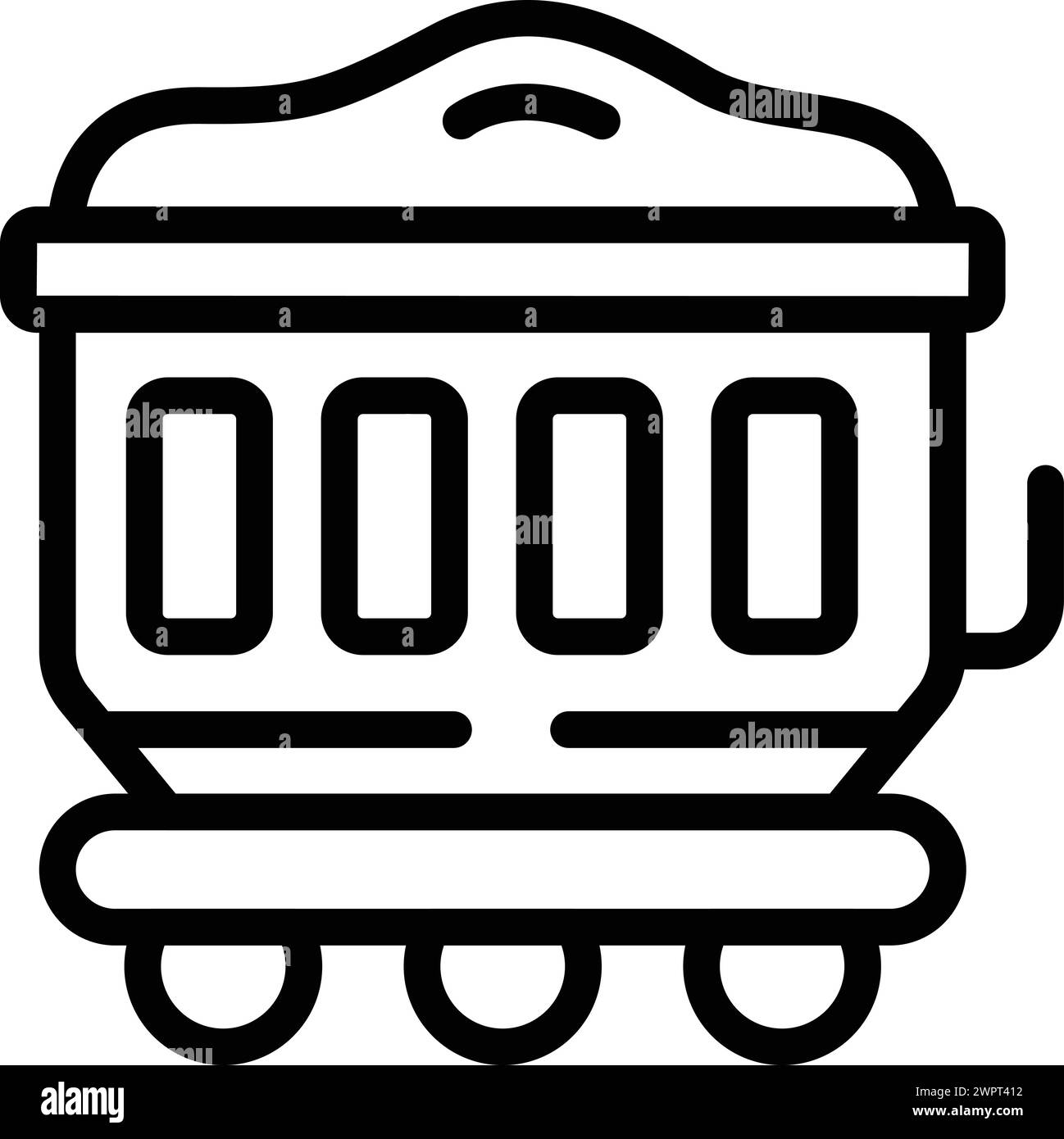 Diesel freight wagon icon outline vector. Train goods distribution ...