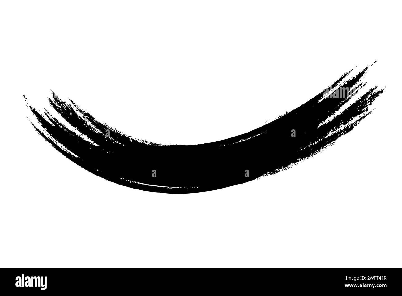 Enso zen curved brush stroke japanese brush symbol vector illustration ...