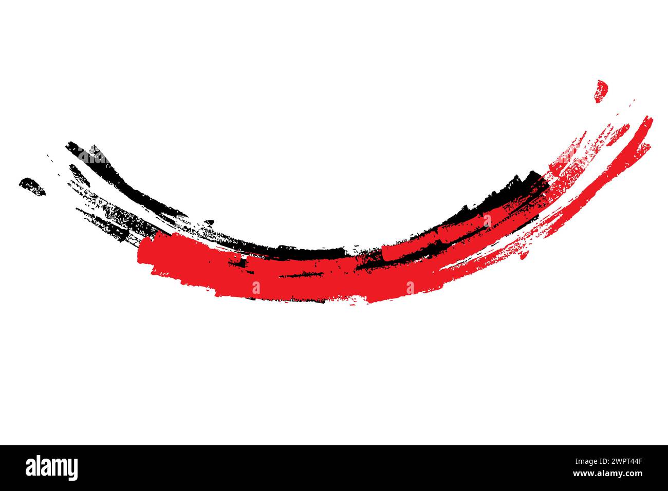 Enso zen curved brush stroke japanese brush symbol vector illustration ...