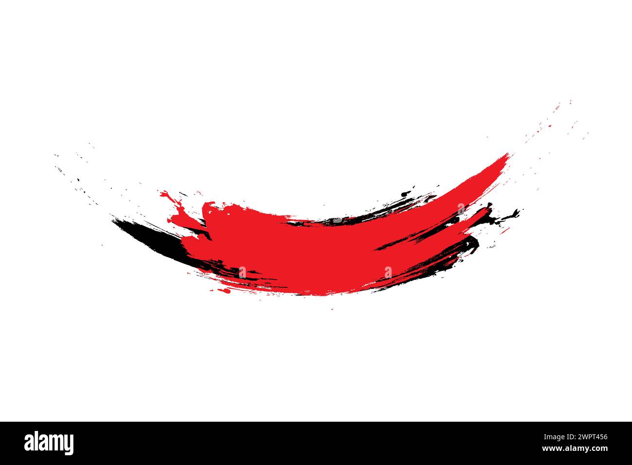 Enso zen curved brush stroke japanese brush symbol vector illustration ...