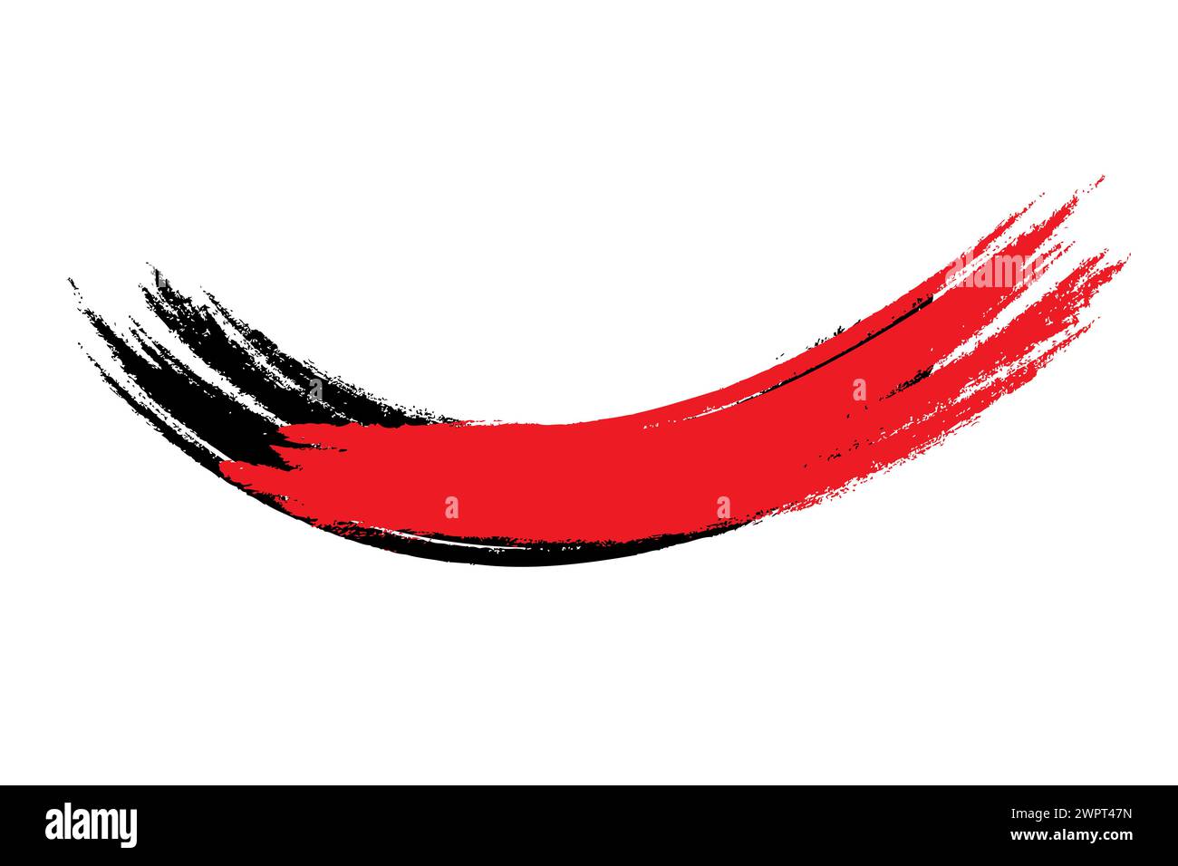 Enso zen curved brush stroke japanese brush symbol vector illustration ...